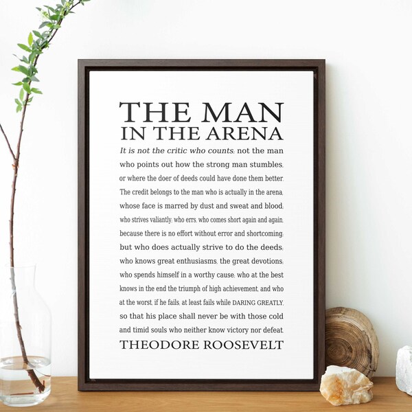 Man in the Arena Framed - Etsy