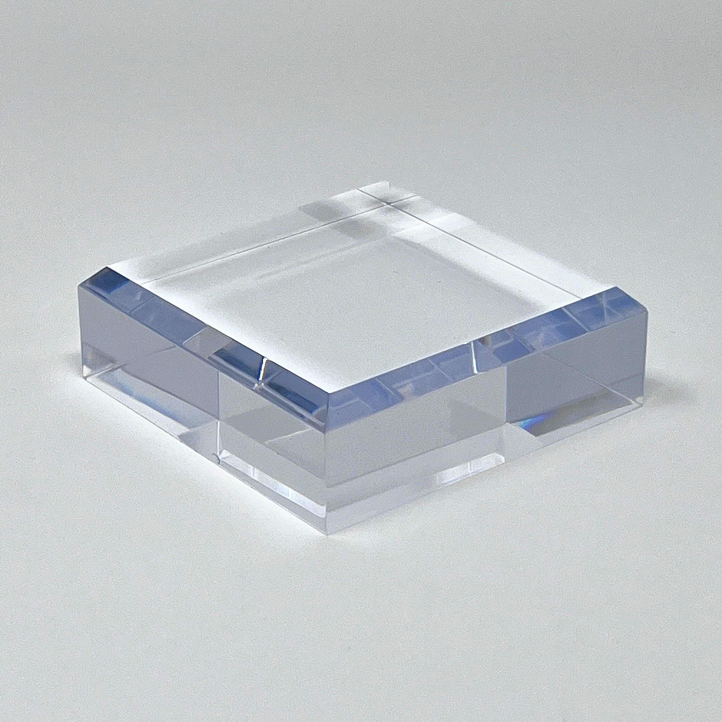 Acrylic Display Bases With Beveled Top: 2x2x1 Inch Polished Risers ...