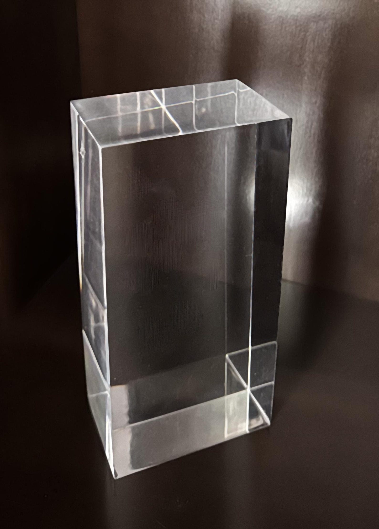 Clear Acrylic Display Block: Modern Desk Decor (8