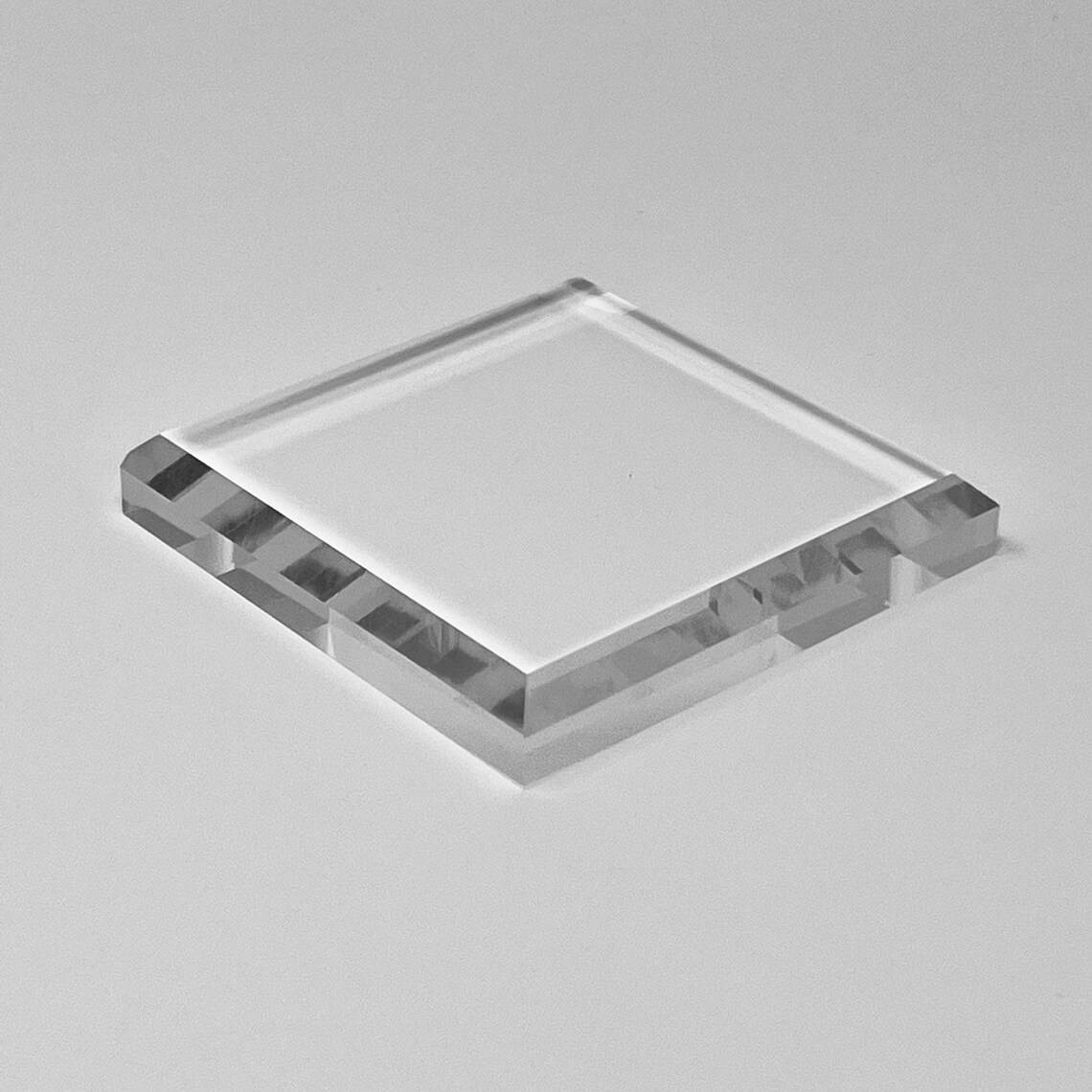 Acrylic Display Bases With Beveled Top: 2x2x1 Inch Polished Risers ...