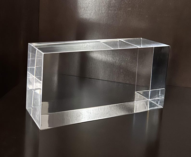 Clear Acrylic Display Block: Modern Desk Decor (8" X 4" X 2-3/8") - Etsy