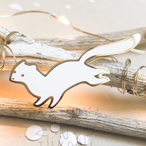 Ermine Enamel Pin Weasel Pin Ferret Pin Cute Animal Pin | Etsy
