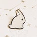 White Bunny Enamel Pin Cute Rabbit Enamel Pin Hare Enamel - Etsy