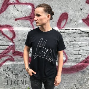 Glowing in Dark T-shirt Rabbit Constellation Shirt Starry - Etsy