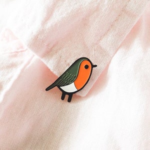 Easter Pin Robin Enamel Pin Redbreast Pin Cute Bird Pin | Etsy