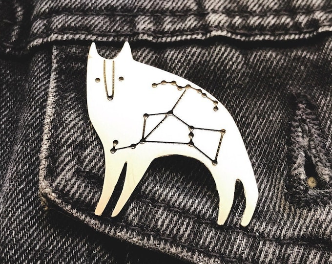 Wolf Orion Enamel Pin • Orion Constellation • Minimalist Pin ...