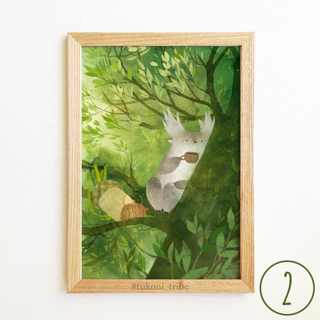 Tukoni Forest Habitant Print: Woodland Animal Nursery Decor - Etsy