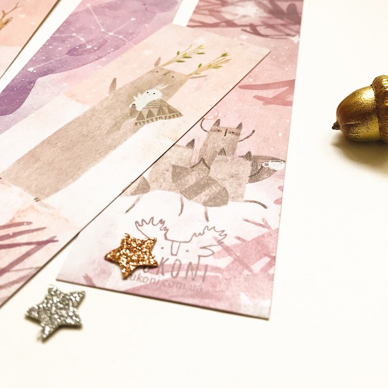 Bookmarks Set of 5 Cute Bookmark Cute Stationary Animal | Etsy