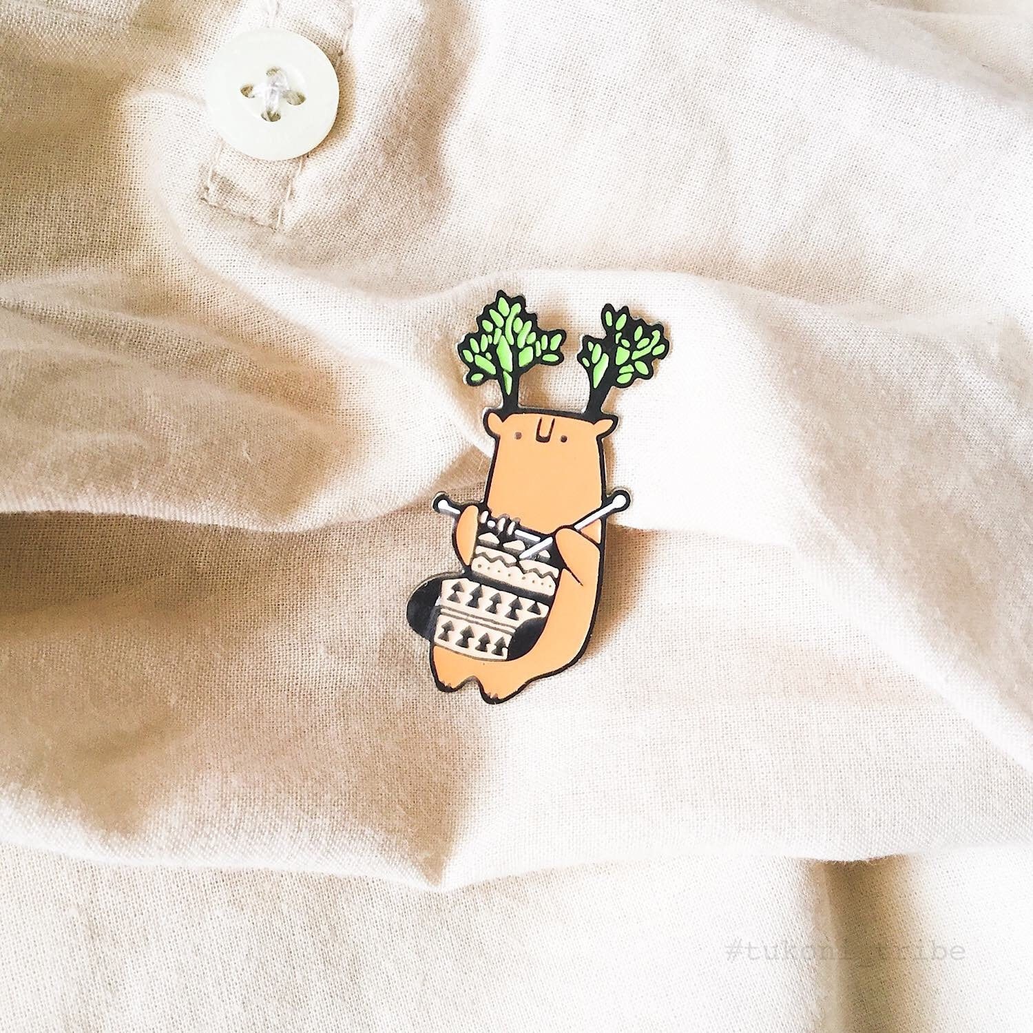 Tukoni Enamel Pins Nature Pin Deer Brooch Deer Pin Antler Pin - Etsy