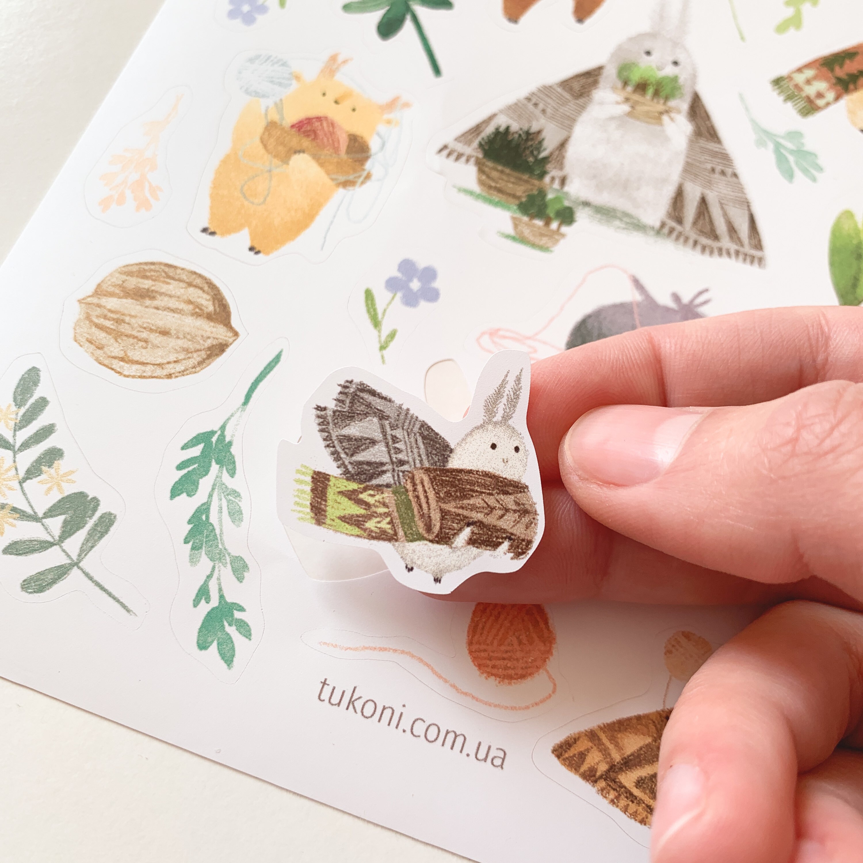 Little Forest Stickers Sheet Cute Watercolor Stickers Matte - Etsy