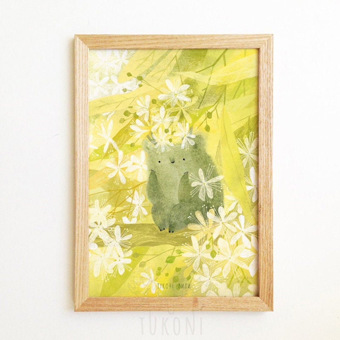 Linden Tukoni Poster Watercolour Print Tree Spirit Poster Bloom Print ...