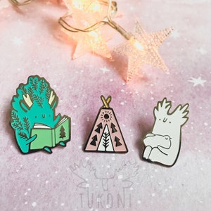 Christmas Tree Enamel PIN Fir Tree Lapel Pin Animal Pin Nature Brooch ...