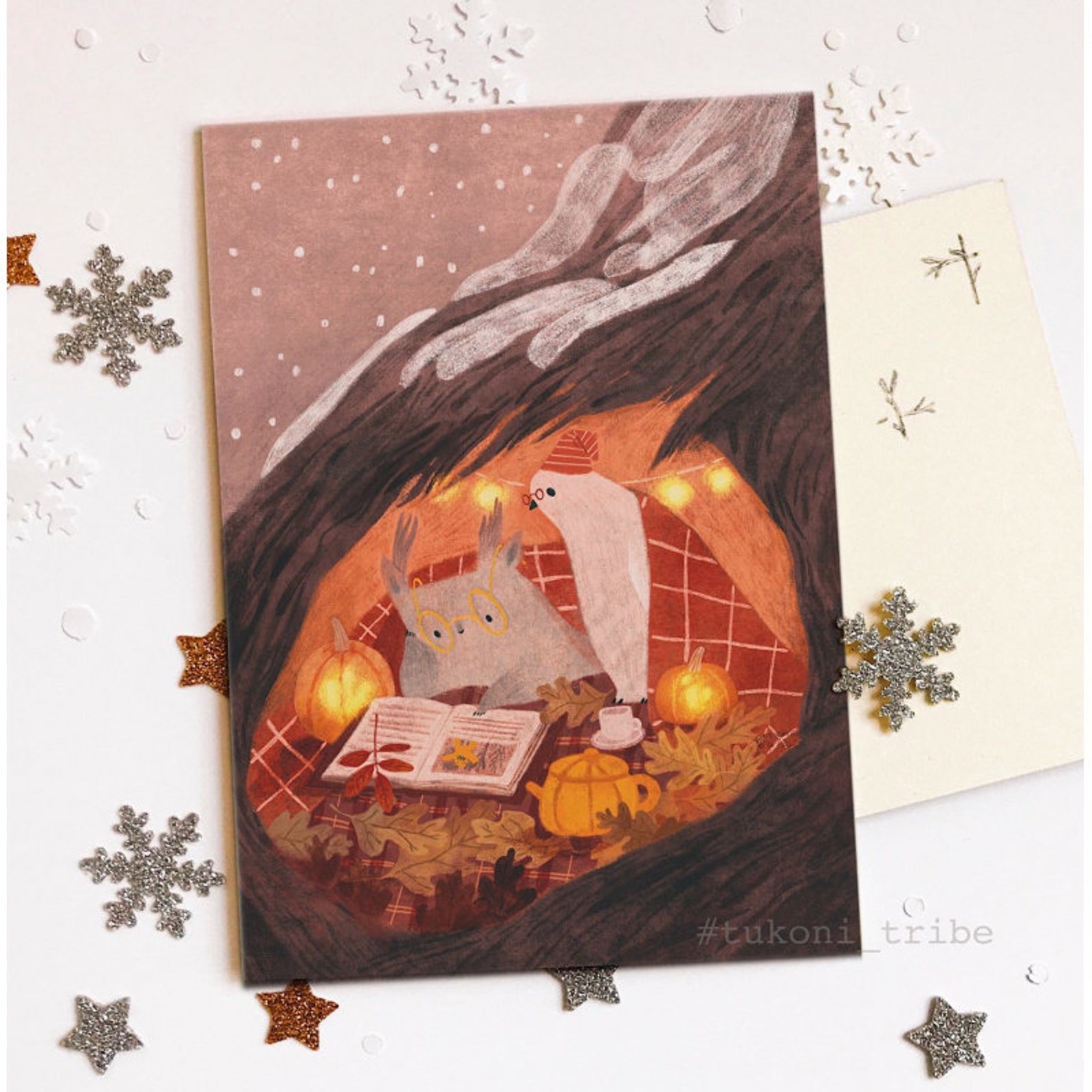Cozy Reading Postcard Cute Card Book Lover Gift Postcard - Etsy