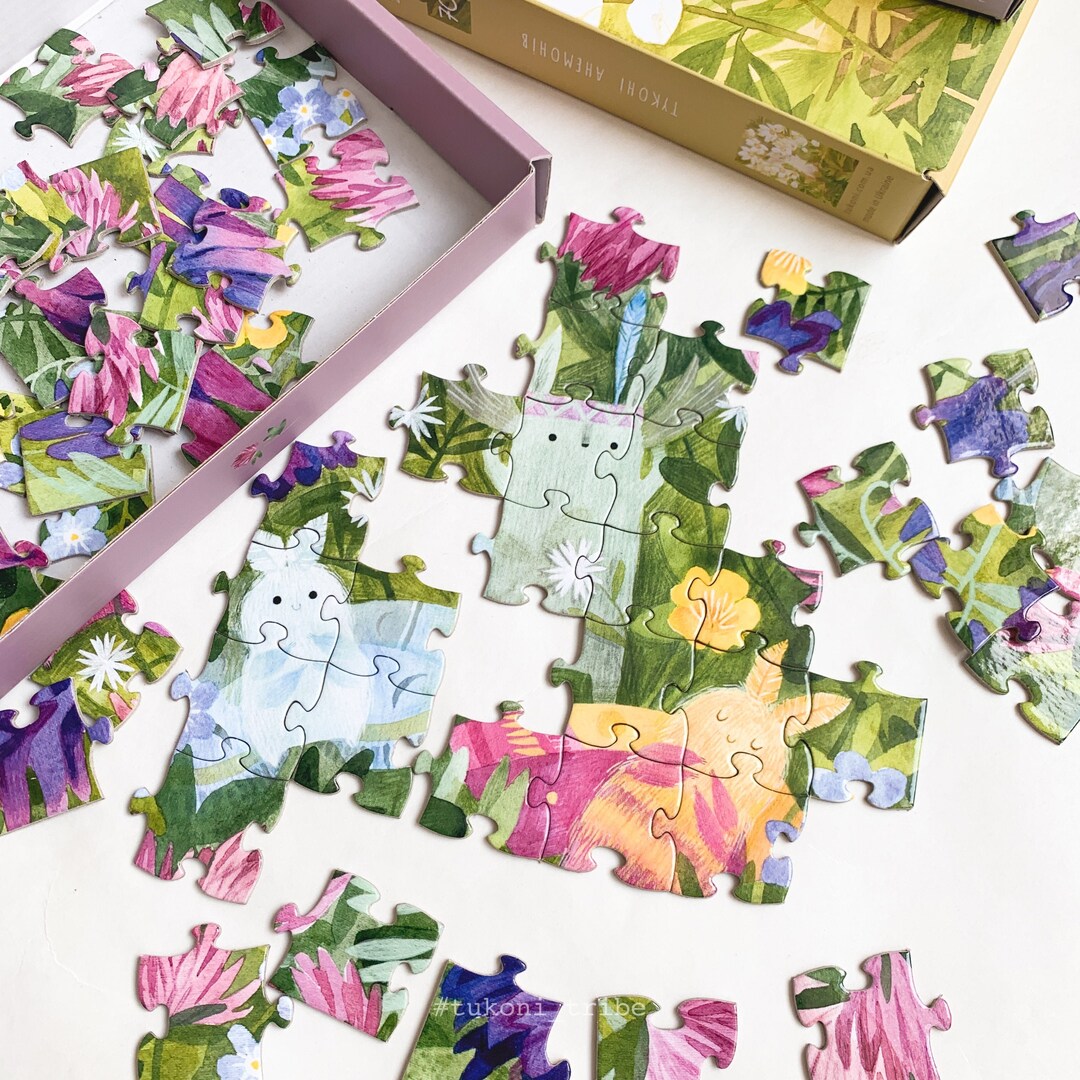 Puzzle for Kids, Tukoni Bird and Moths, 70 Piece Puzzle, Cute Animal ...