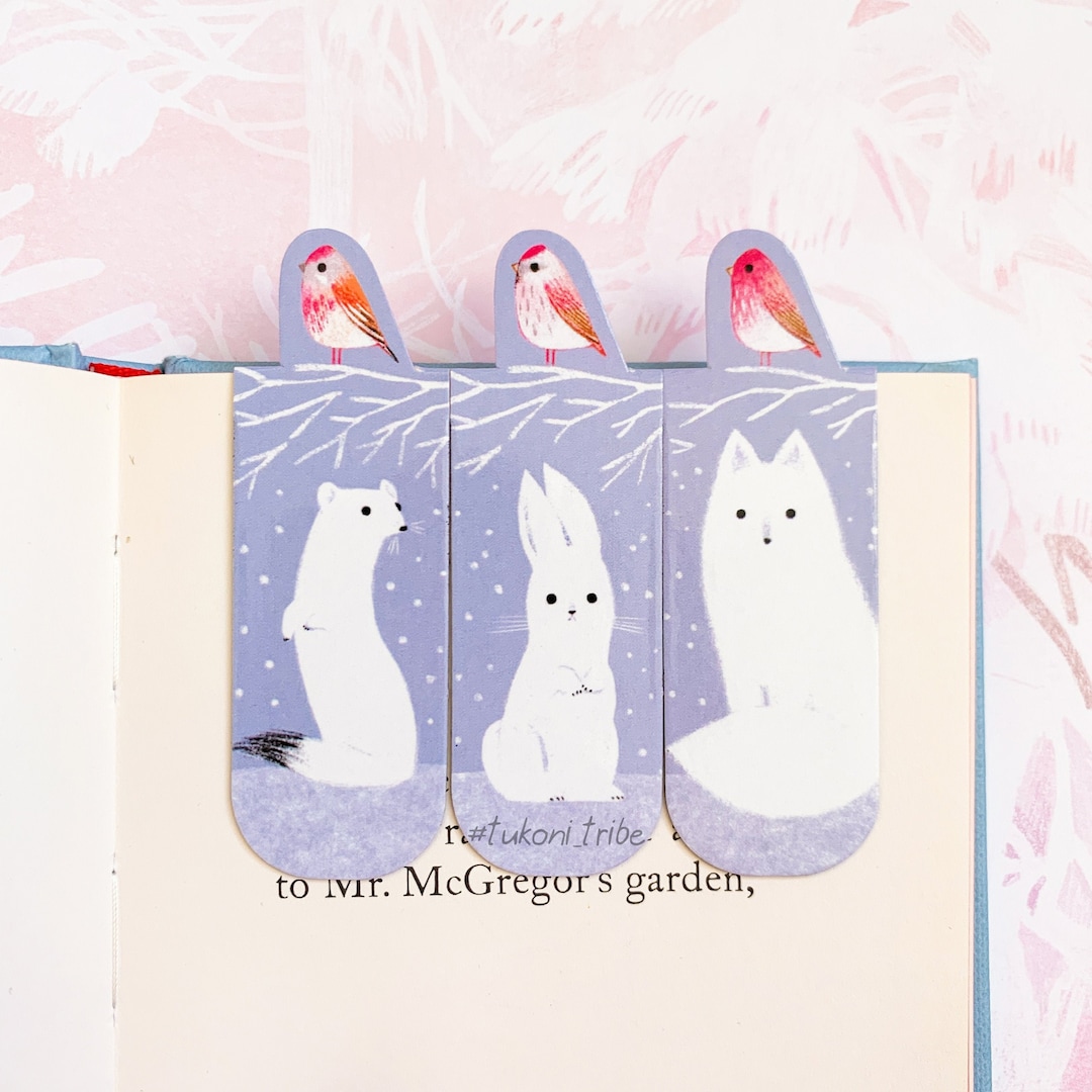 Magnetic Bookmarks Winter Animals, New Year Gift, Stationary ...
