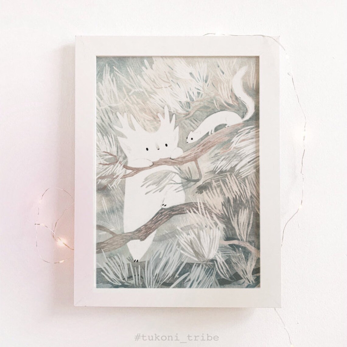 Ermine and White Tukoni Print Ermine Print Children | Etsy