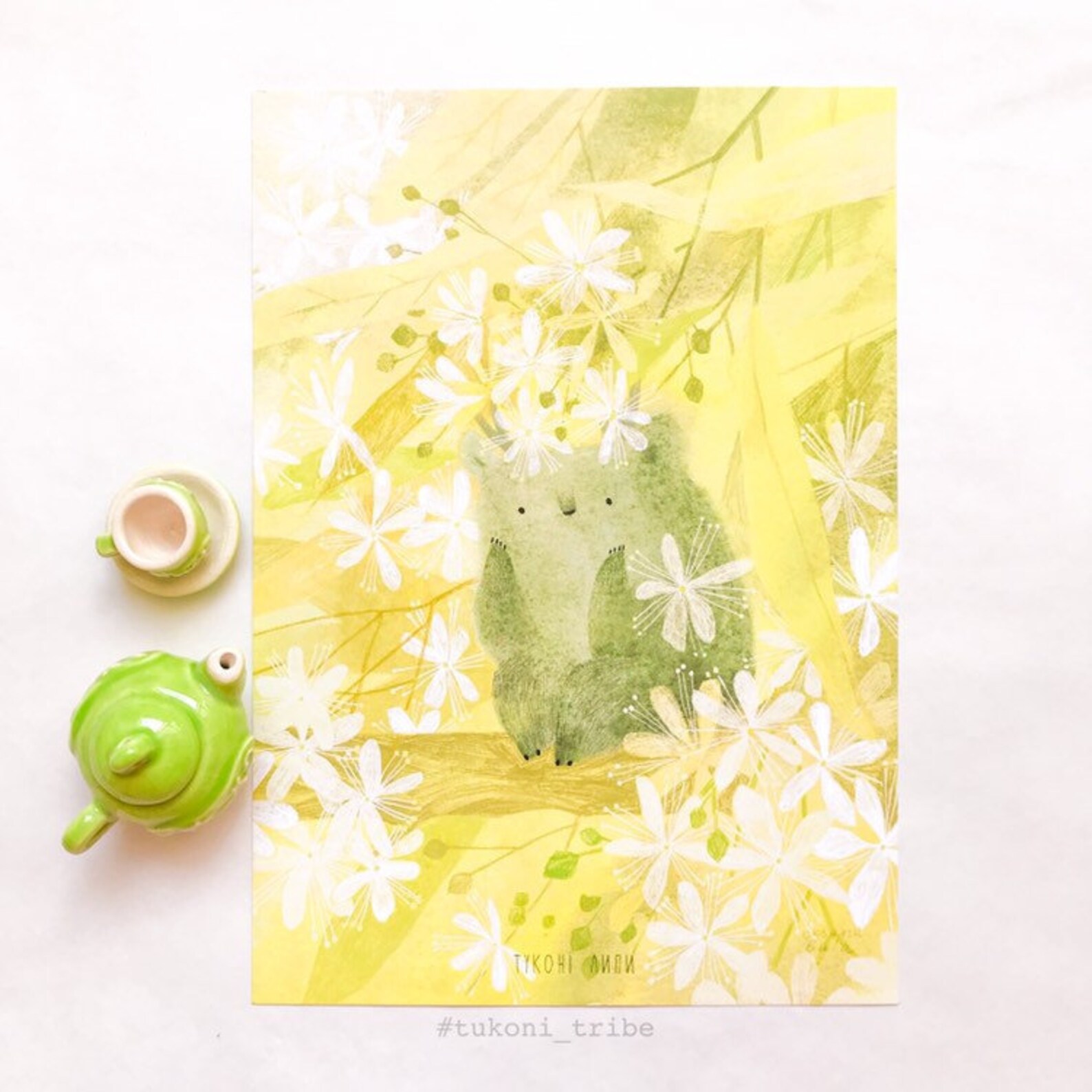 Linden Tukoni Poster Watercolour Print Tree Spirit Poster Bloom Print ...