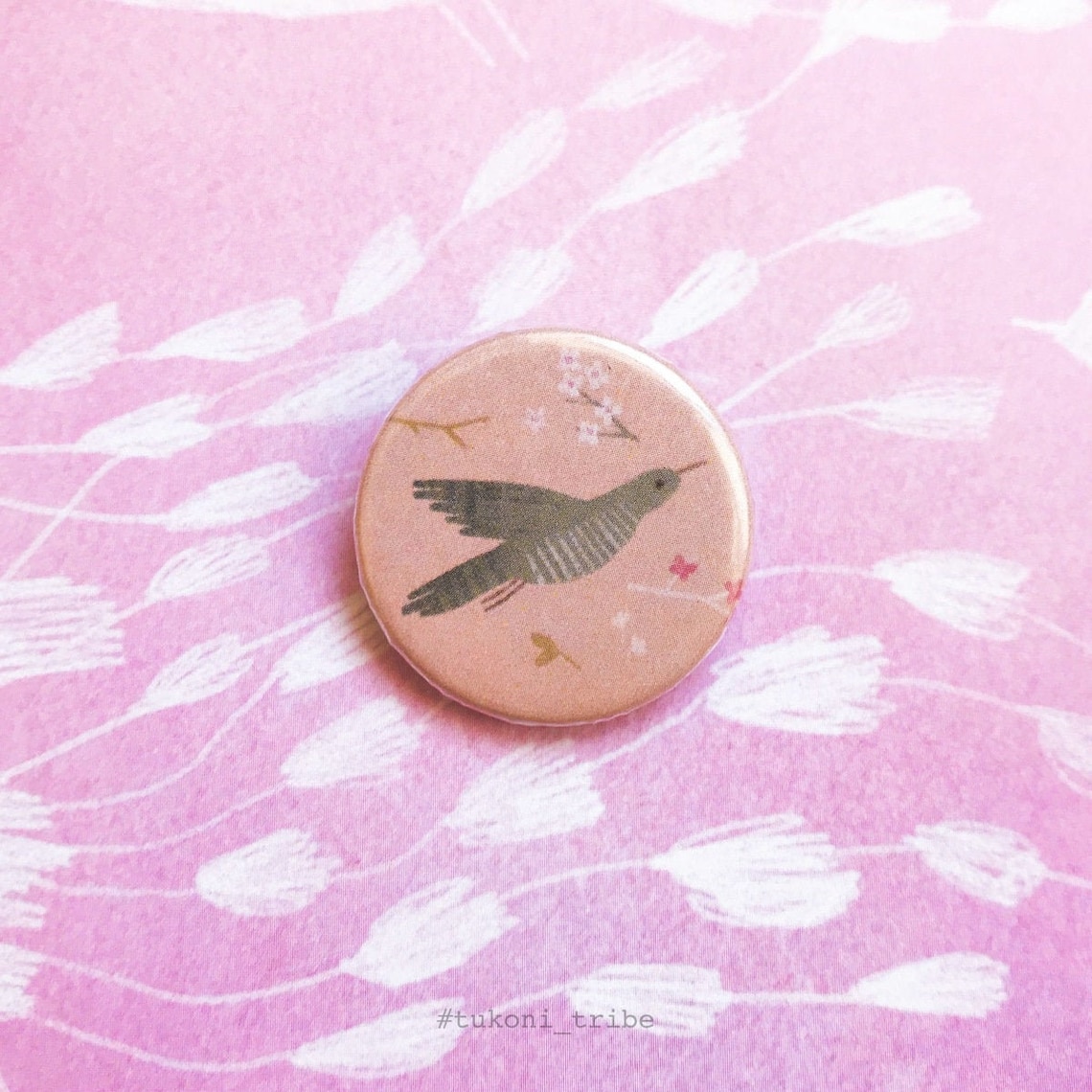 Cuckoo Pin Badge Bird Pin Bird Flight Brooch Spring Brooch - Etsy
