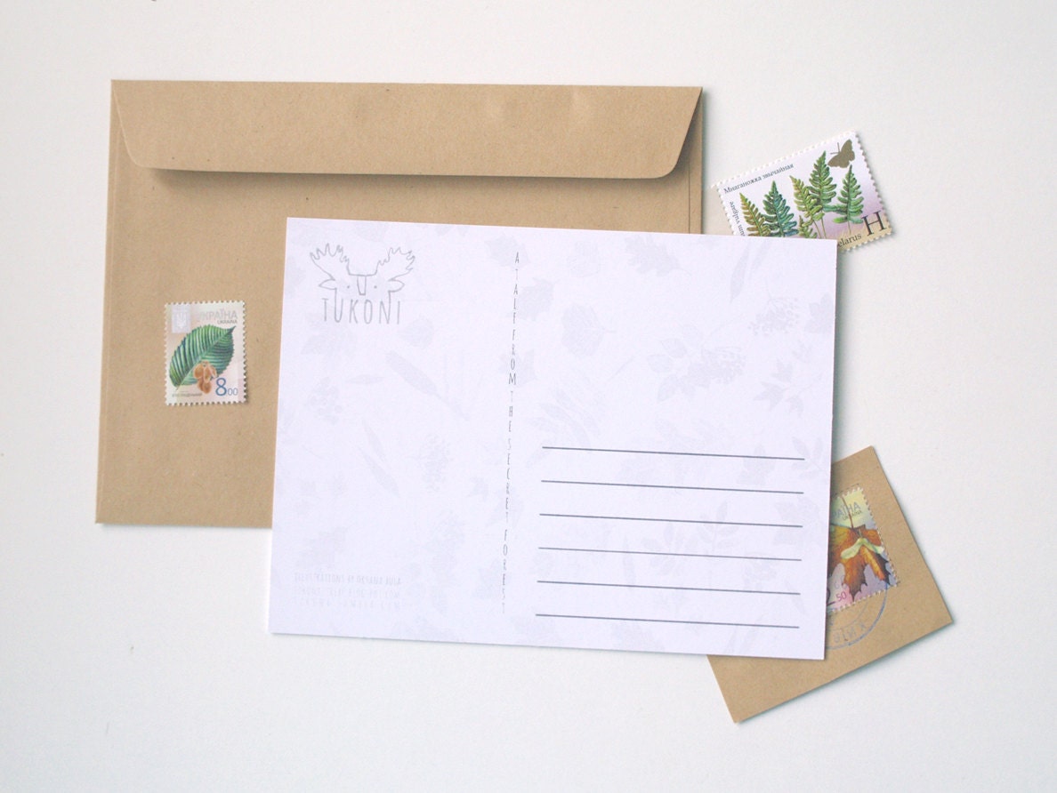 Tree Spirit Card Rowan Tree Illustration Postcard Forest - Etsy