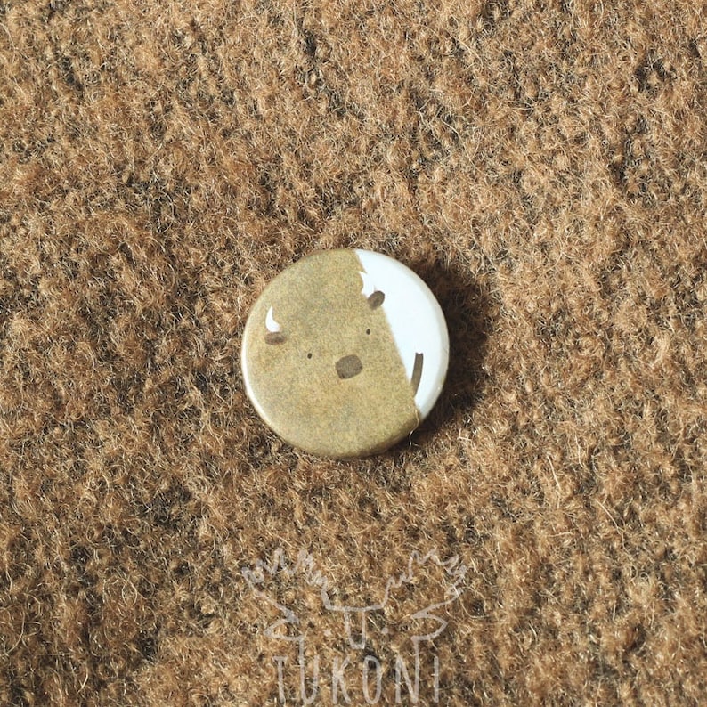 Bison Button Animal Badge Bison Pin Cute Badge Cute Pin Bison - Etsy
