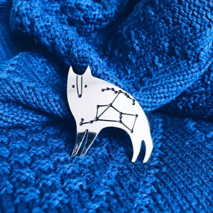 Wolf Orion Enamel Pin Orion Constellation Minimalist Pin Celestial Pin ...