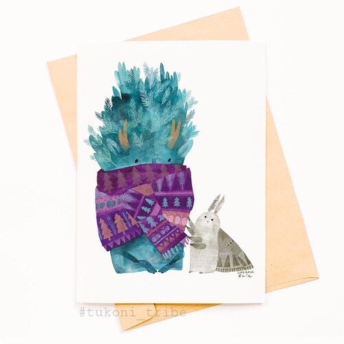 Cherry Blossom Tukoni Poster Spring Art Print Forest Spirit | Etsy