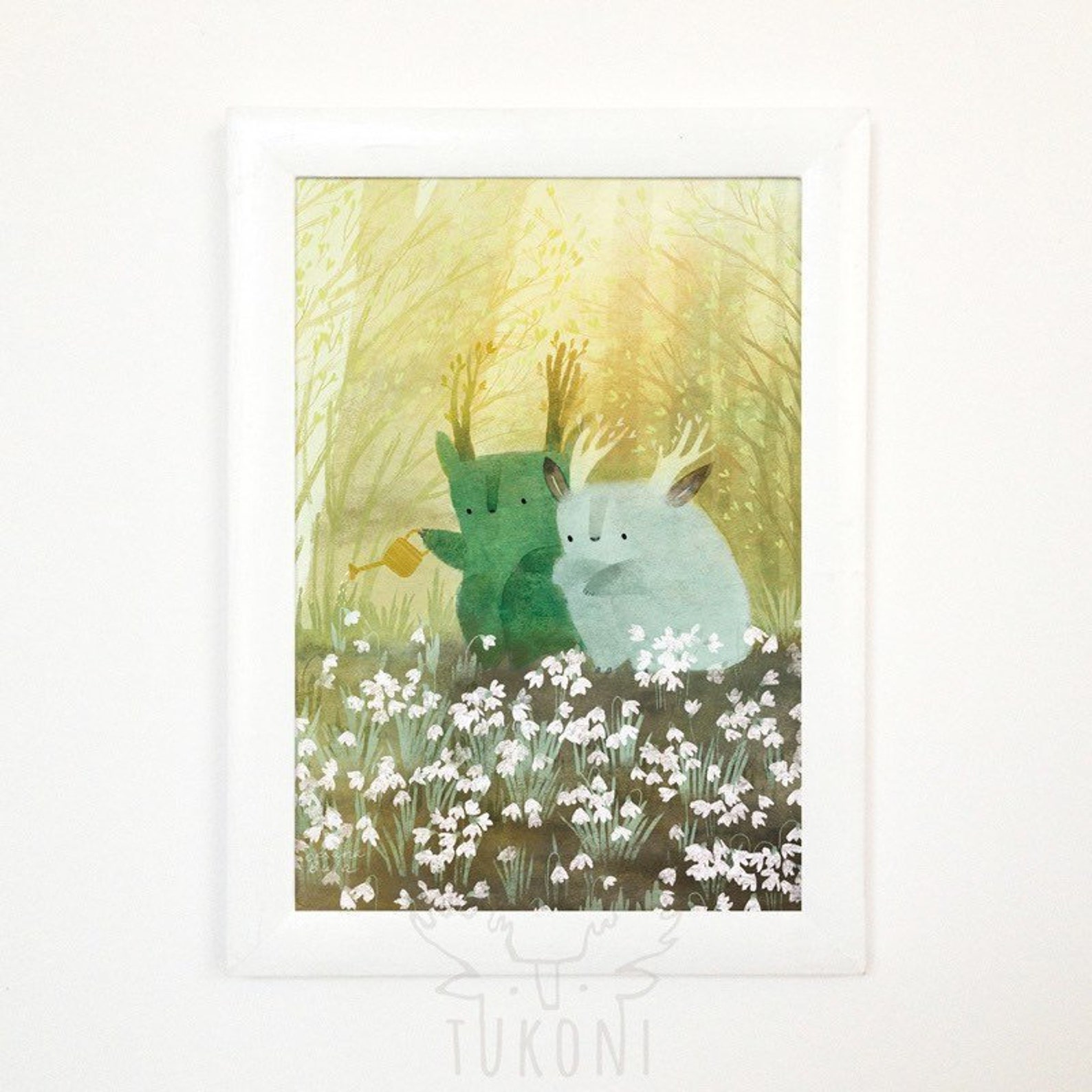 Poster Tukoni Water Wild Flowers Snowdrops Art Print Spring - Etsy