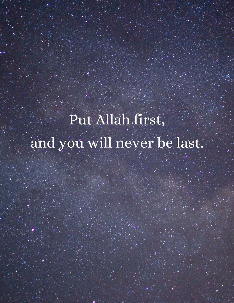 Digital Download Islamic Verse, Put Allah First - Etsy