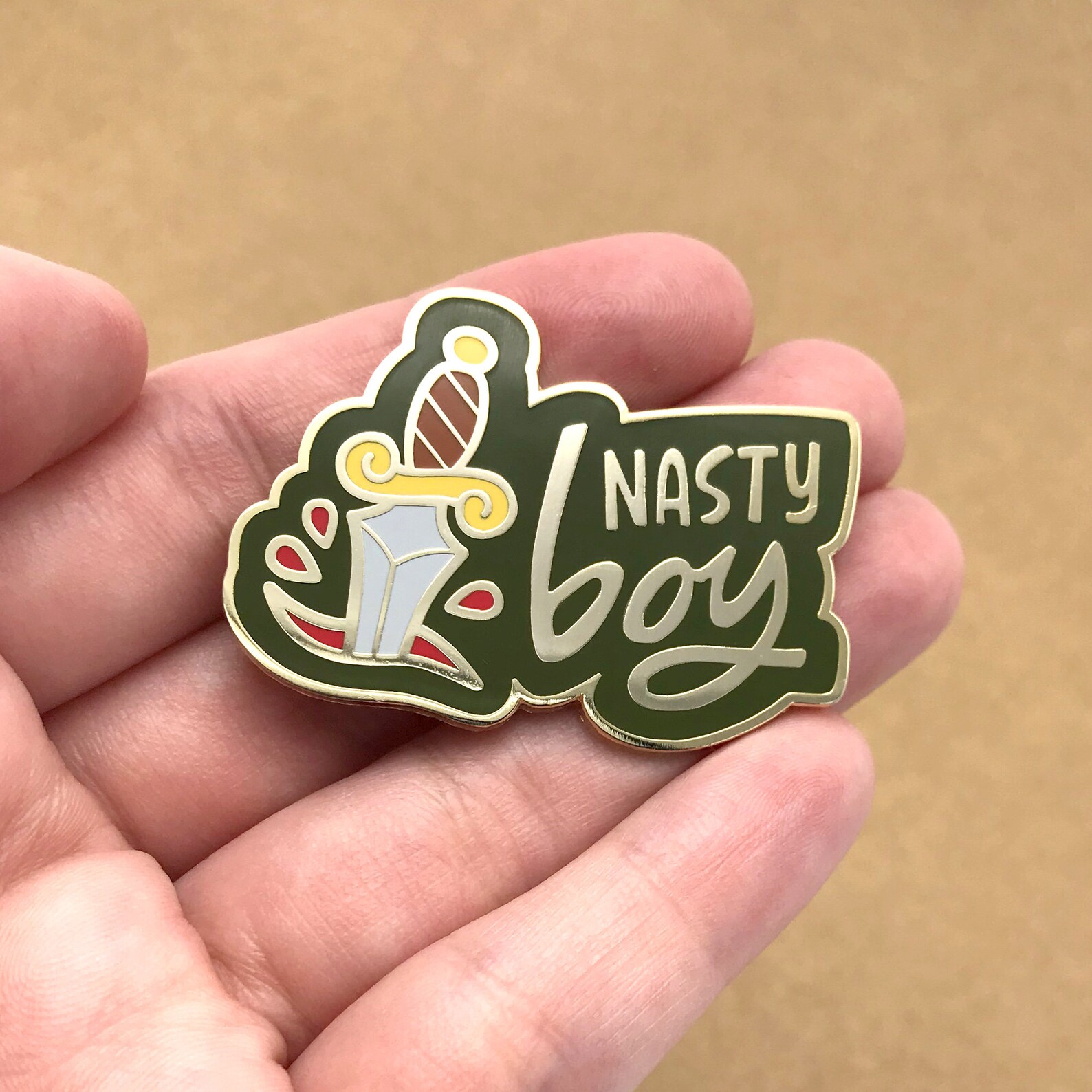 Nasty Boy - Hard Enamel Pin - Lapel Pin - Etsy