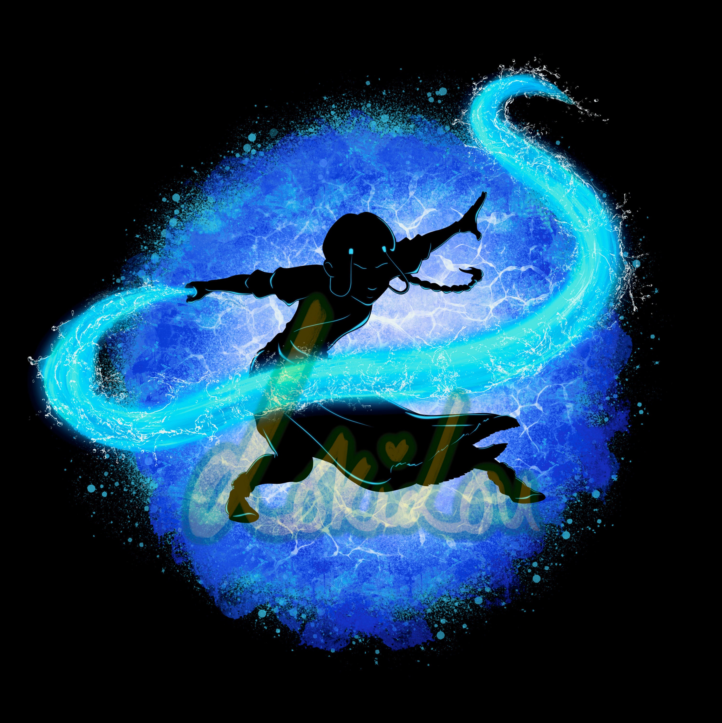 5 X Cartoon Elemental Bender Character PNG Digital Prints DTF ...