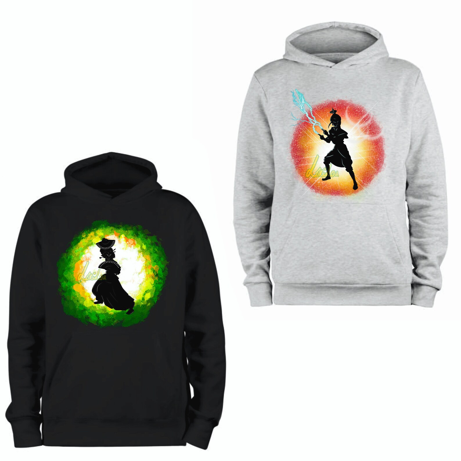 9 X Cartoon Elemental Bender Character Bundle PNG Digital Prints, DTF ...