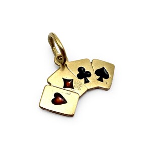 Vintage 14k Gold Charm Playing Cards - Etsy