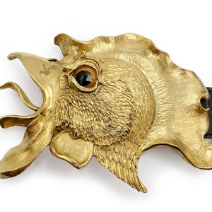 Christopher Ross Rooster Belt Buckle 24k Gold Plate Wearable Sculpture ...