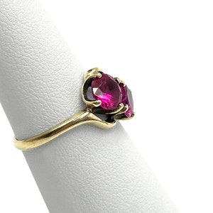Retro Toi Et Moi 10k Gold Ring Created Ruby Baden & Foss July ...