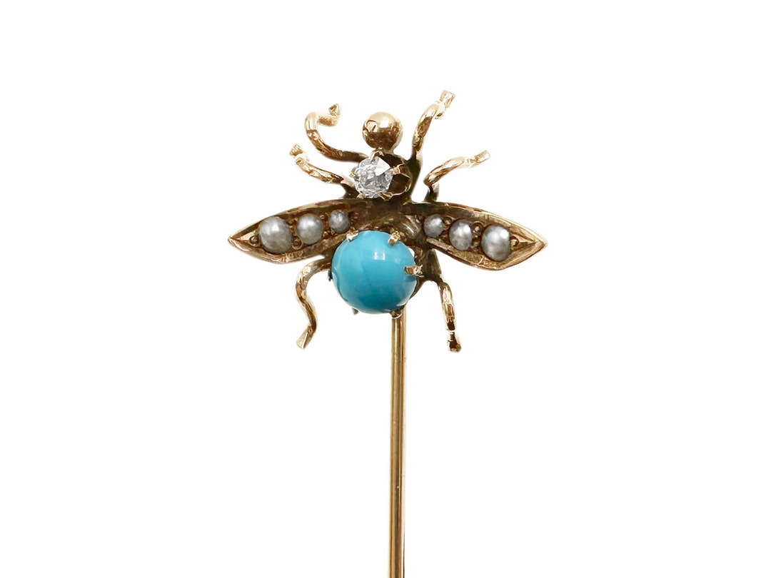 Antique 14k Gold Fly Stick Pin - Etsy