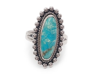 Bell Sterling Turquoise Ring - Etsy