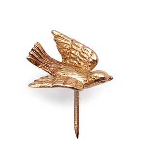 Vintage Dove Pin 14k Gold Lapel Pin Flying Bird Guglielmo Cini - Etsy