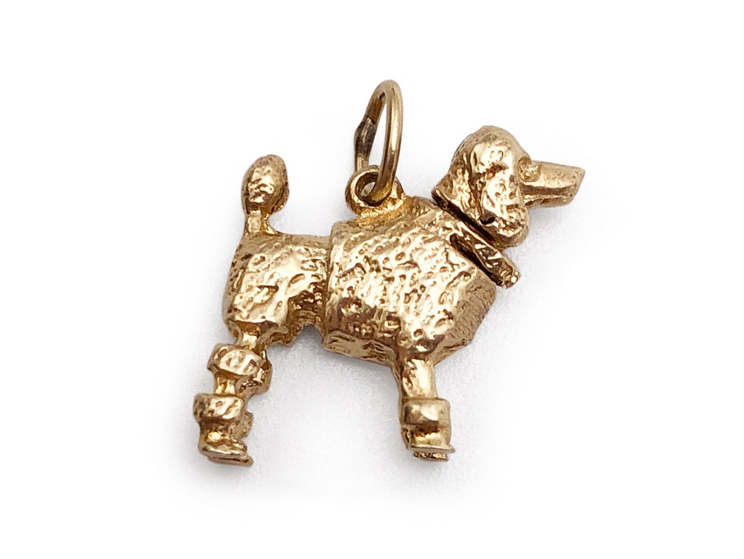 Vintage Poodle Charm 14k Gold Figural Dog Charm 3.37g - Etsy