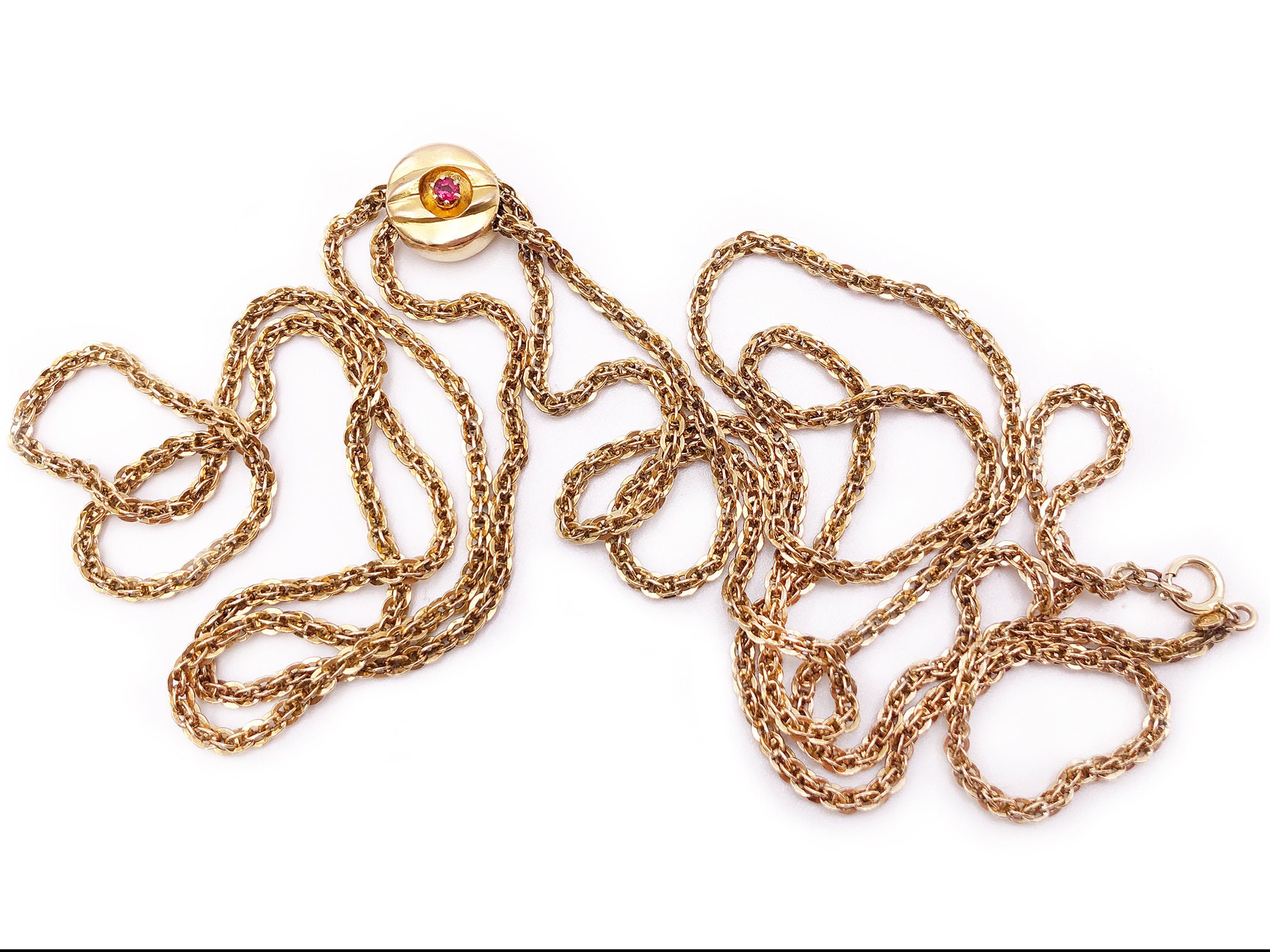 Antique Victorian 14k Gold Longuard Chain - Etsy