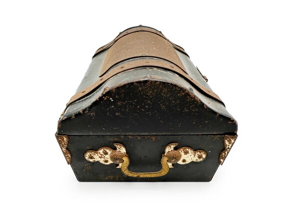 Antique Victorian Tin Toy Treasure Chest - Gem