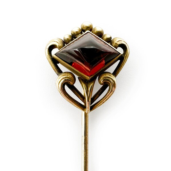 Garnet Stick Pin - Etsy
