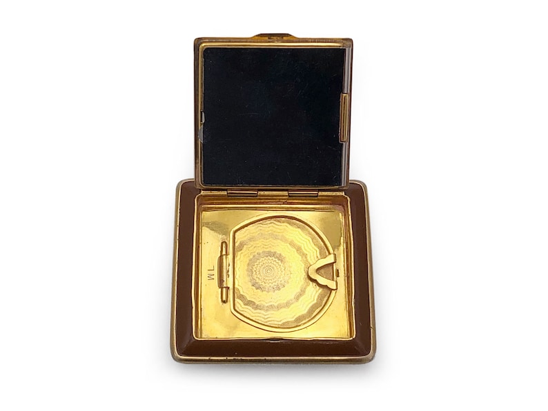 Walter Lampl Compact Enamel and Carnelian 1920s - Etsy