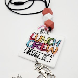 Lunch Crew Lanyard - School Lunch Crew Lanyard - Lunch Lady Lanyard ...