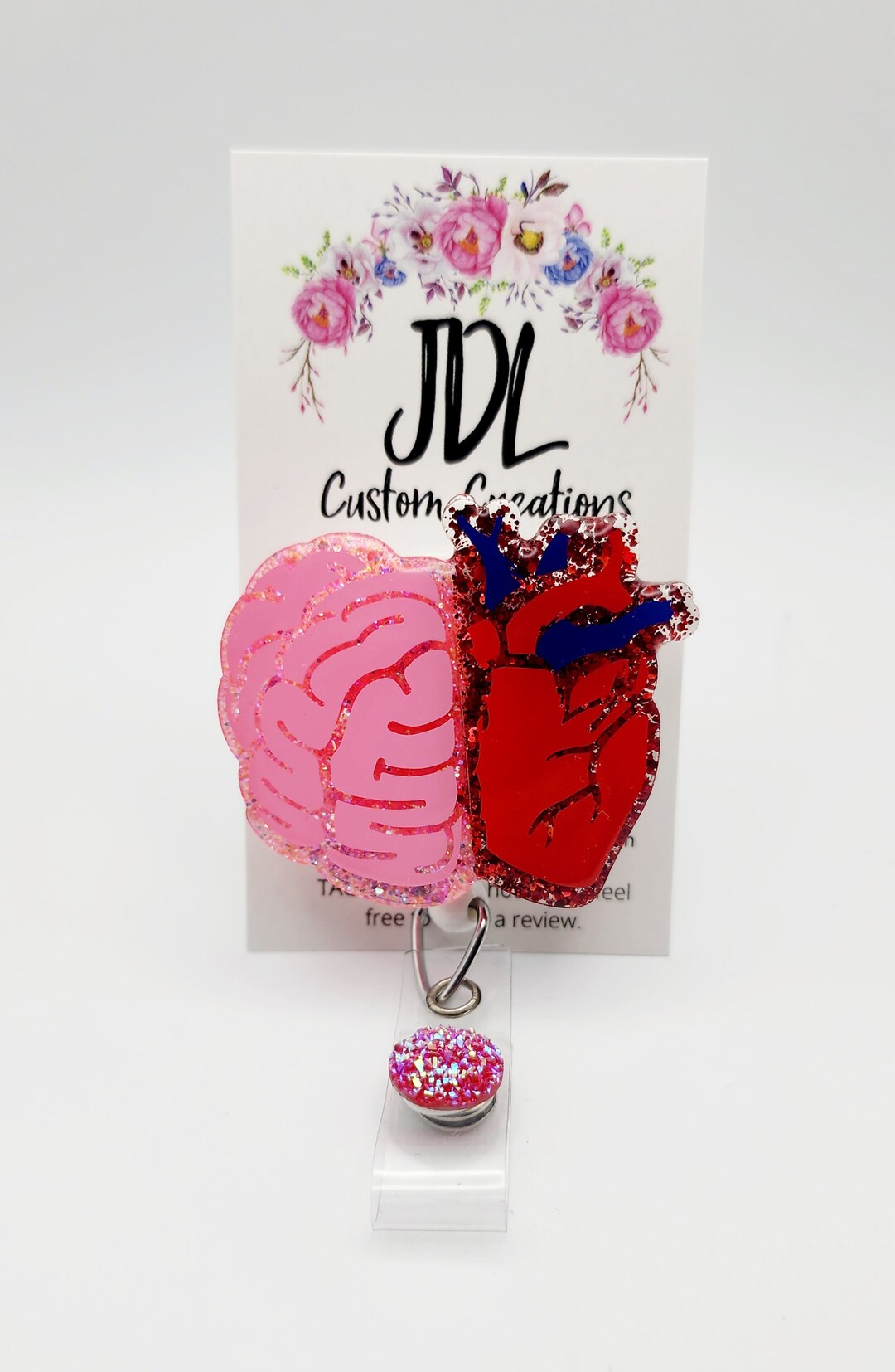 Brain Badge Reel—anatomical Heart Badge Reel—mental Health Badge Reels ...