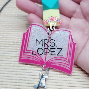 Teacher Lanyard Open Book Lanyard Librarian Lanyard - Etsy