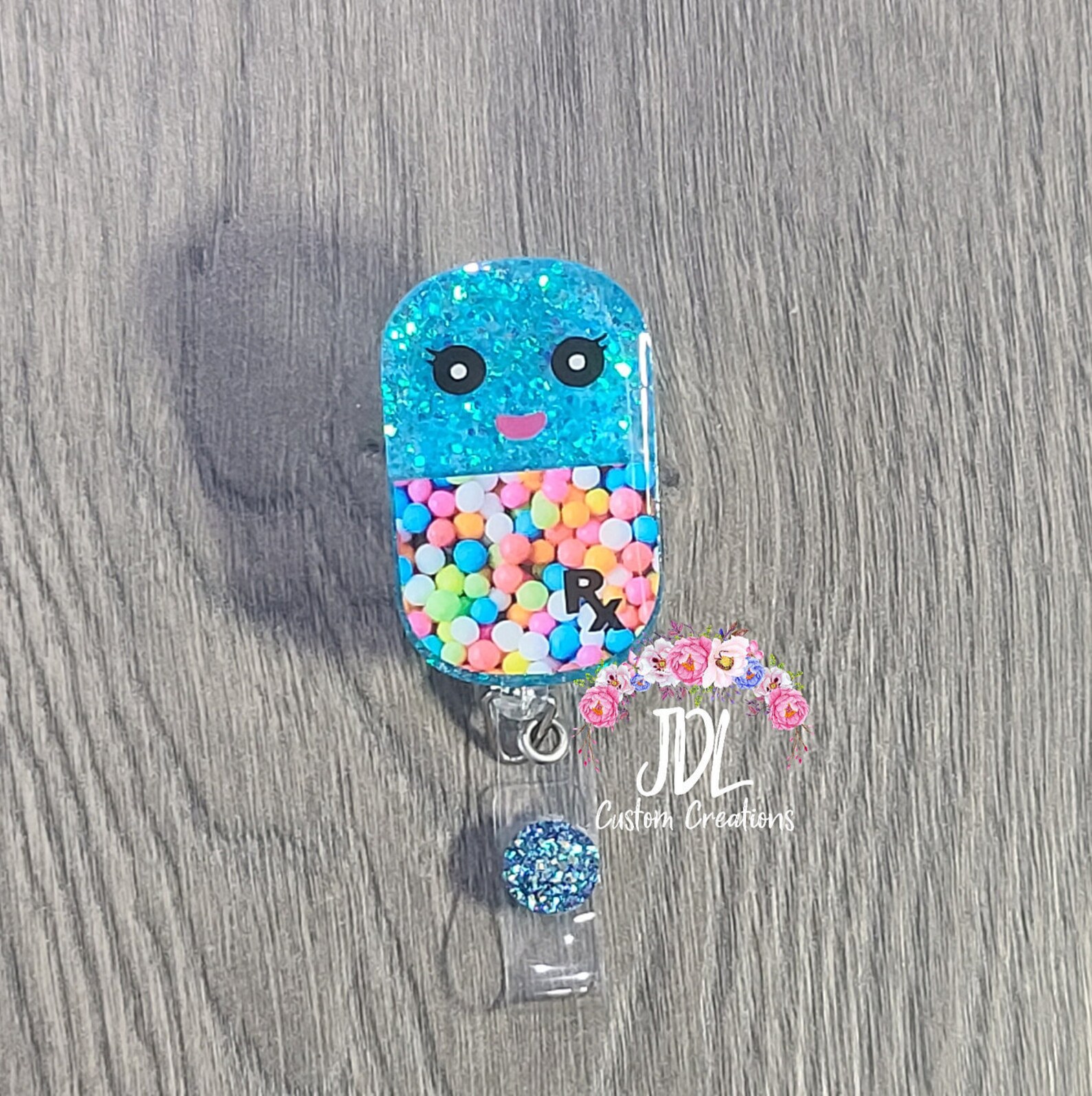 Pill Badge Reel RX Badge Reel Medicine Badge Reel RX Id | Etsy