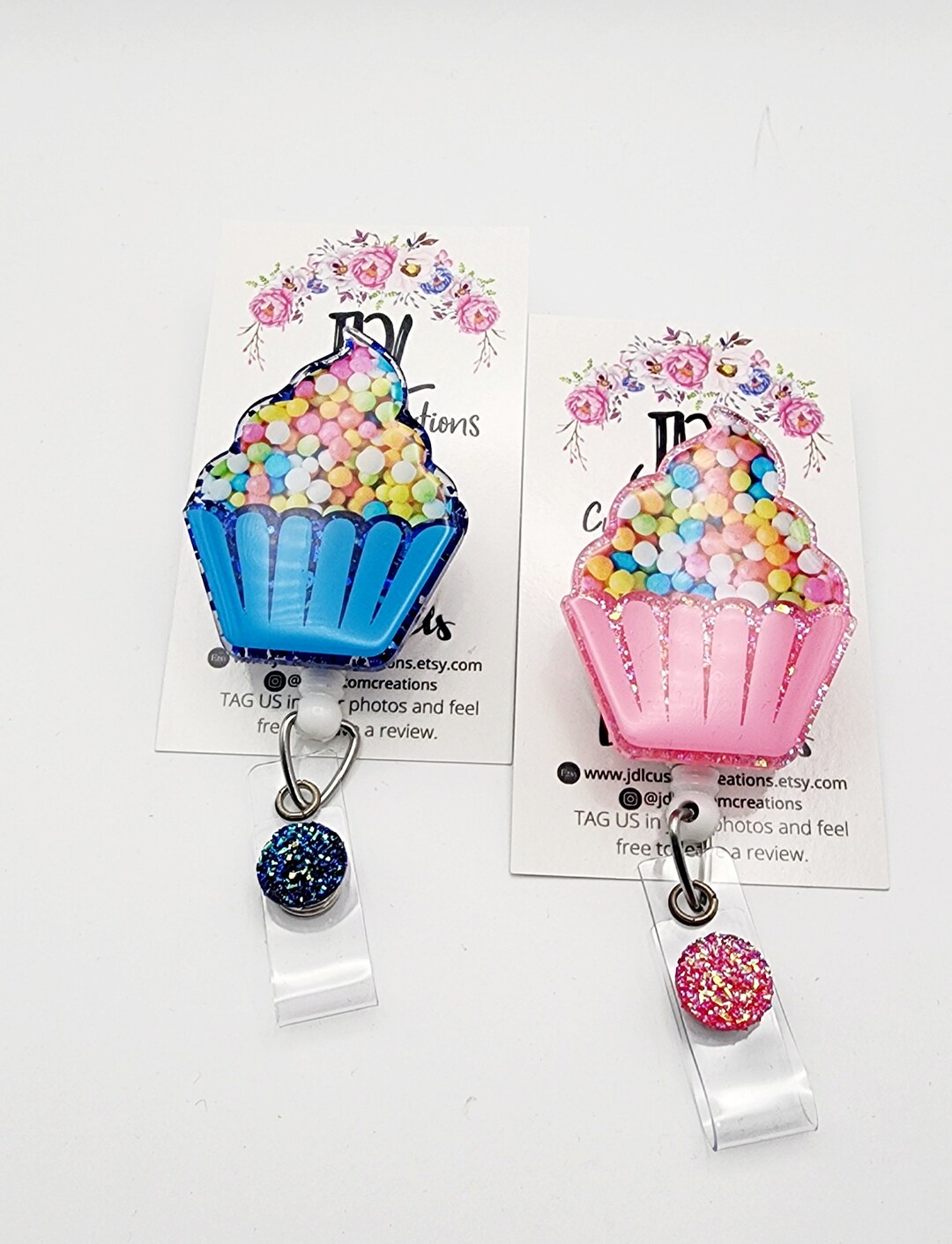 Cupcake Badge Reel—cute Cupcake Badge Reel—dessert Badge Reel—cute ...
