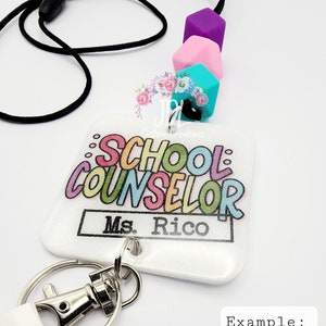 School Social Worker Lanyard: Acrylic Badge, Breakaway Clasp - Etsy