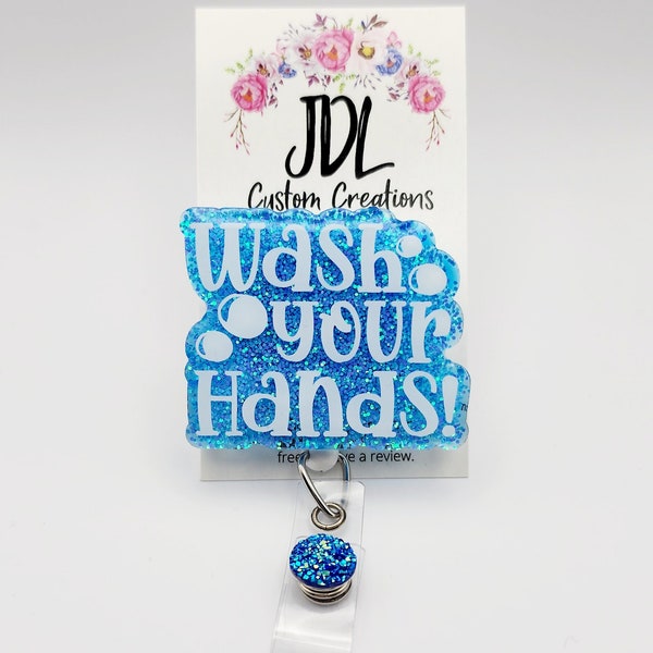 Wash Your Hands Badge Reel - Etsy