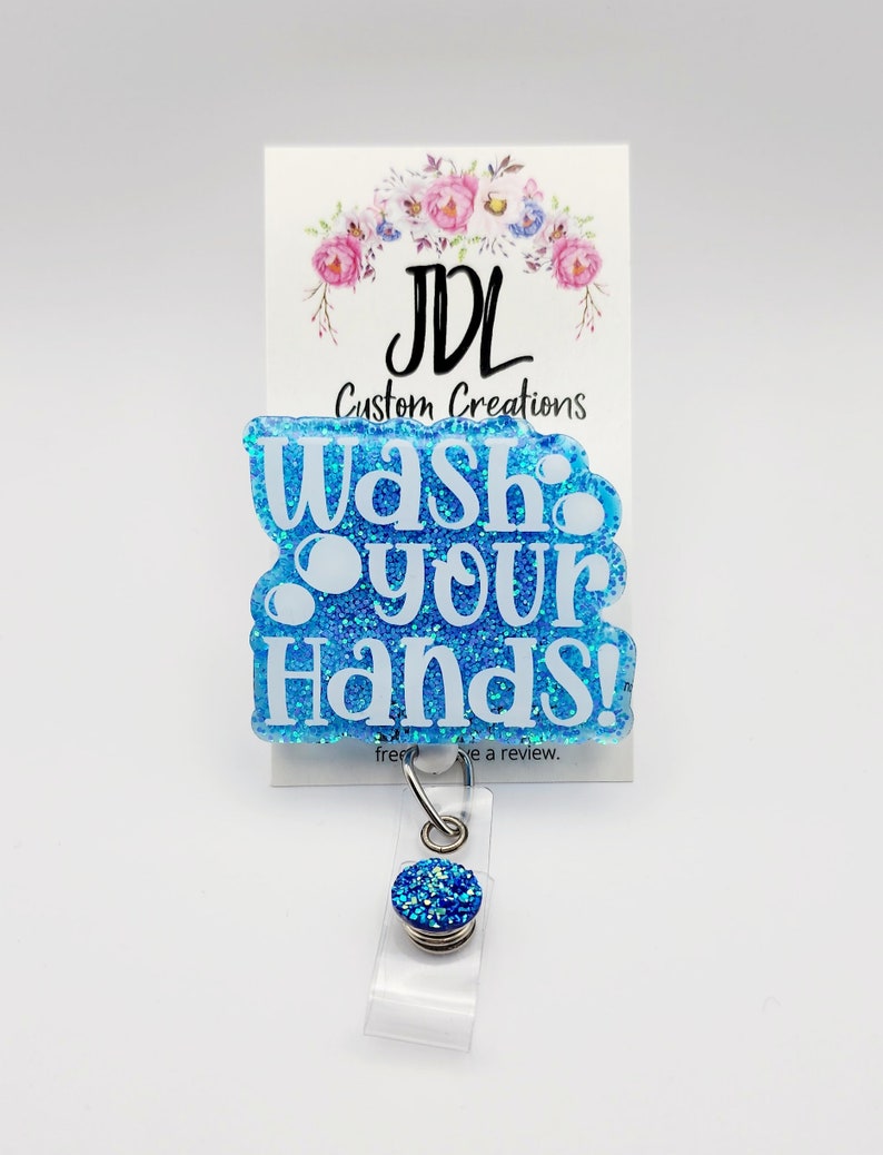 Wash Your Hands Badge Reel Wash Your Hands ID Badge Reel - Etsy